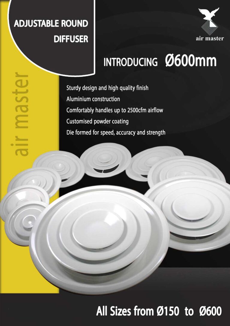 Round Diffusers | Disc Valve | Ceiling Diffuser Adjustable core